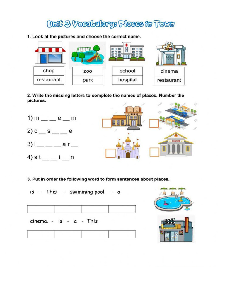 Places in Town | PDF
