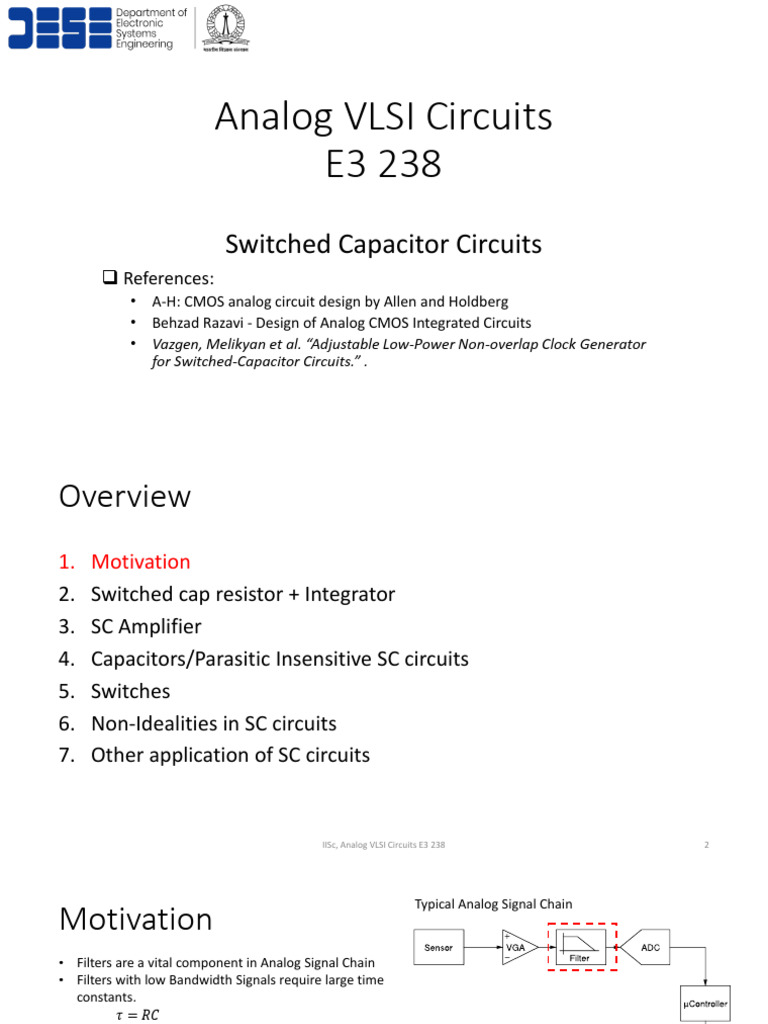 Switched Capacitor Circuits - Iisc | PDF | Capacitor | Amplifier