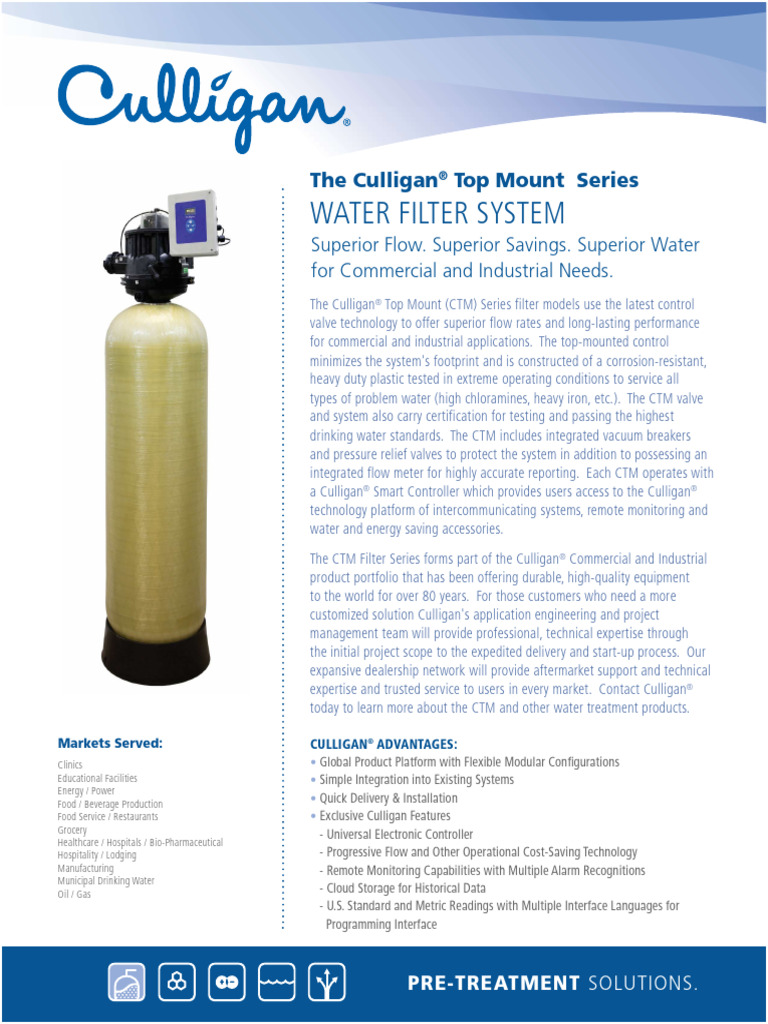 3c CTM Filters Culligan - INDSOL | PDF | Water | Valve