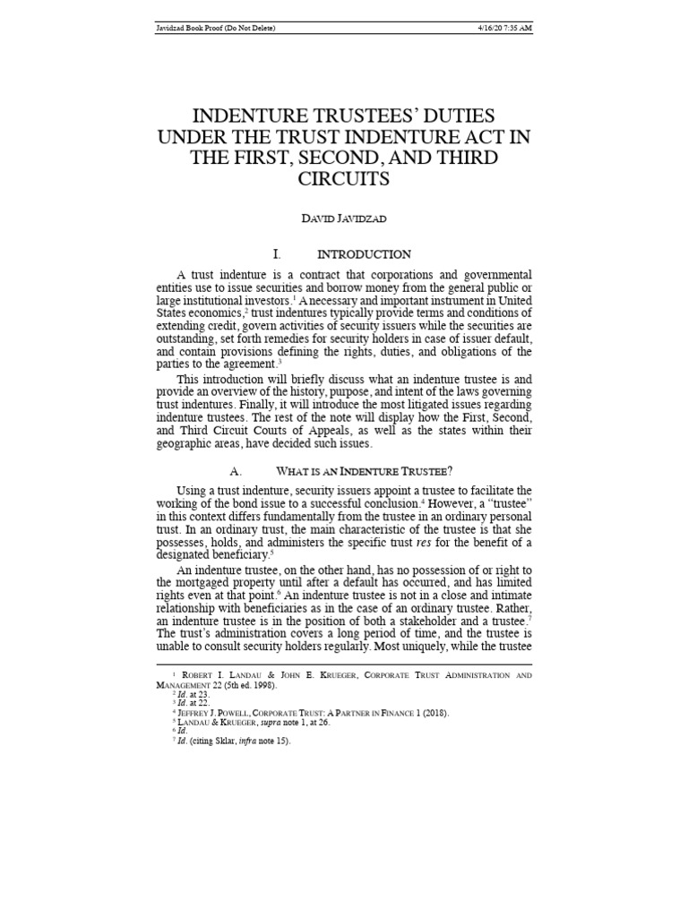 Indenture Trustee | Download Free PDF | Trustee | Fiduciary