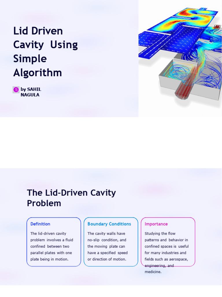 Lid Driven Cavity Using Simple Algorithm | PDF | Computers