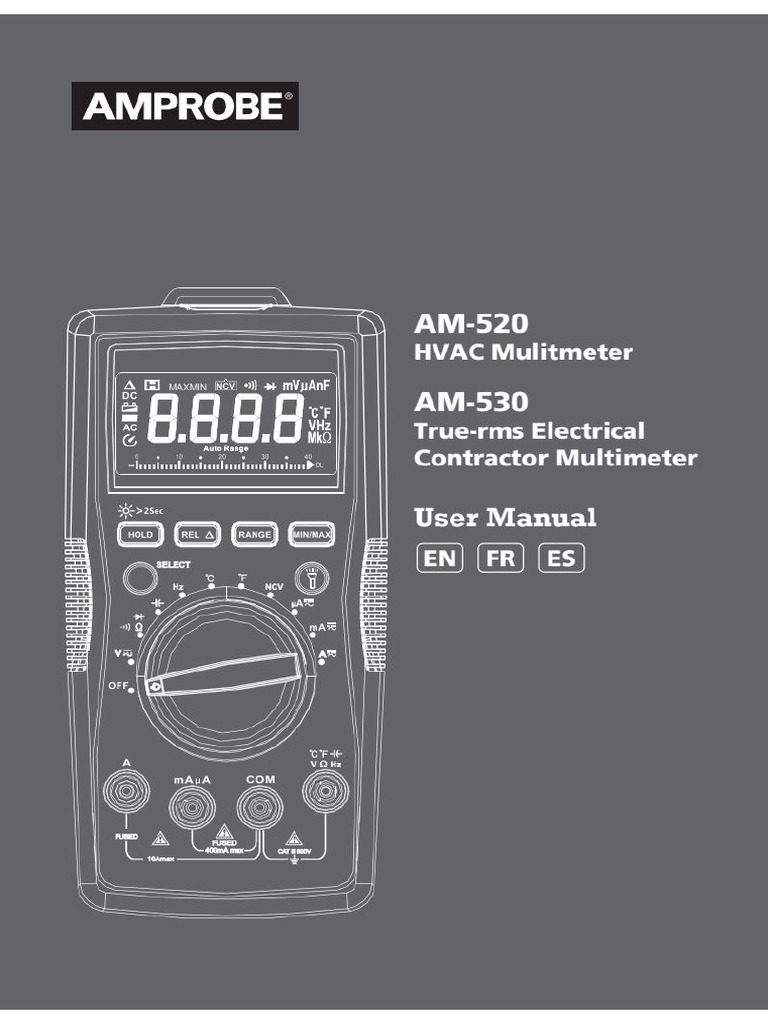 AM-520 AM-530 Multimeter Manual | PDF