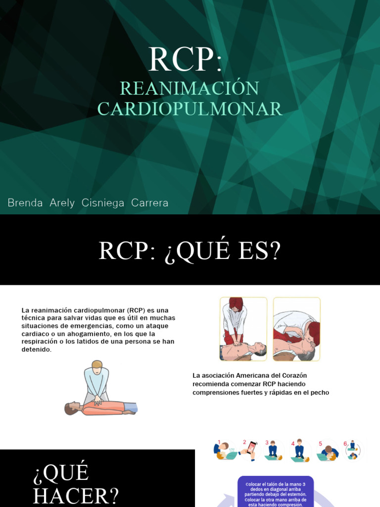 Reanimación Cardiopulmonar: Brenda Arely Cisniega Carrera | PDF ...