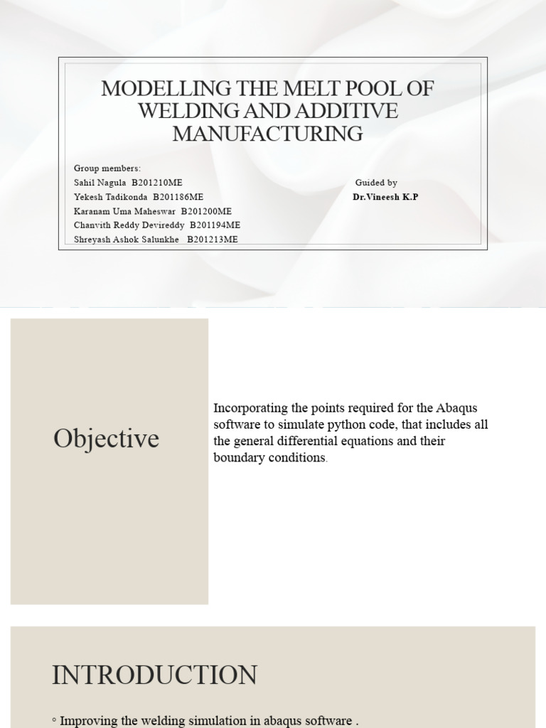 Modelling The Melt Pool of Welding and Additive | PDF | Welding | Construction