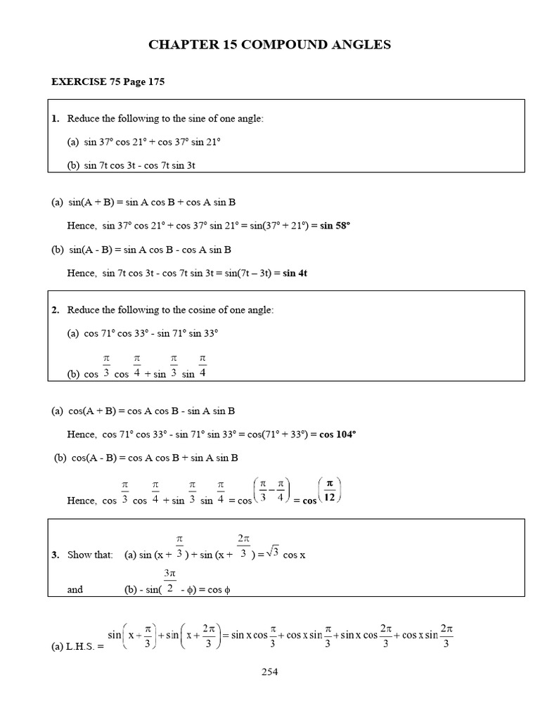 Higher Eng Maths 9th Ed 2021 Solutions Chapter | PDF | Trigonometric Functions | Geometric ...