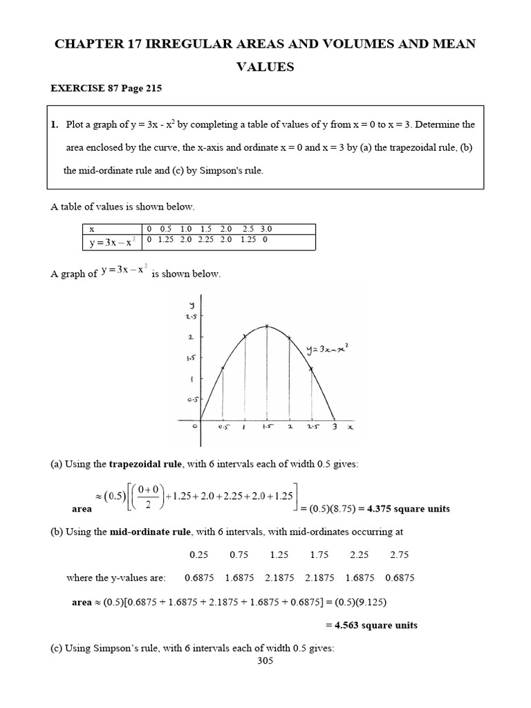 Area Estimation Using Mid-Ordinate Rule | PDF | Area | Length
