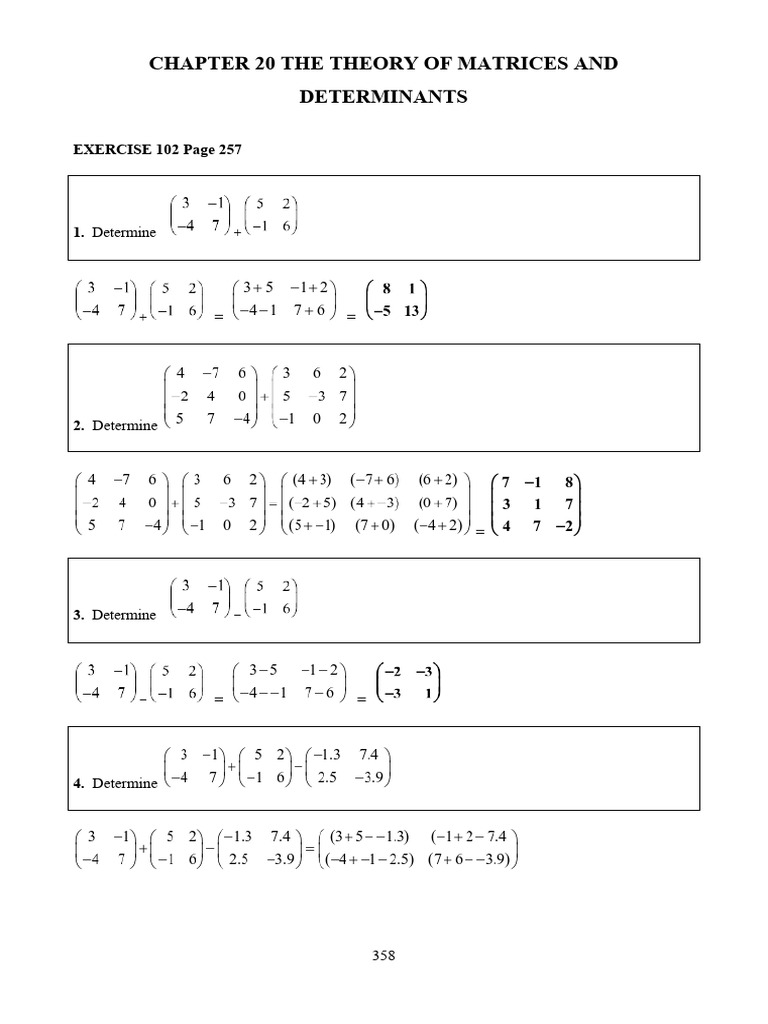 Higher Eng Maths 9th Ed 2021 Solutions Chapter | PDF | Determinant | Functional Analysis