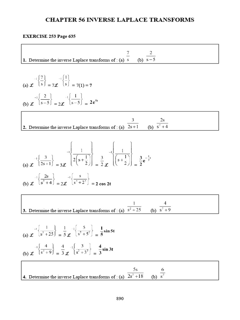 Higher Eng Maths 9th Ed 2021 Solutions Chapter | PDF | Laplace Transform | Calculus
