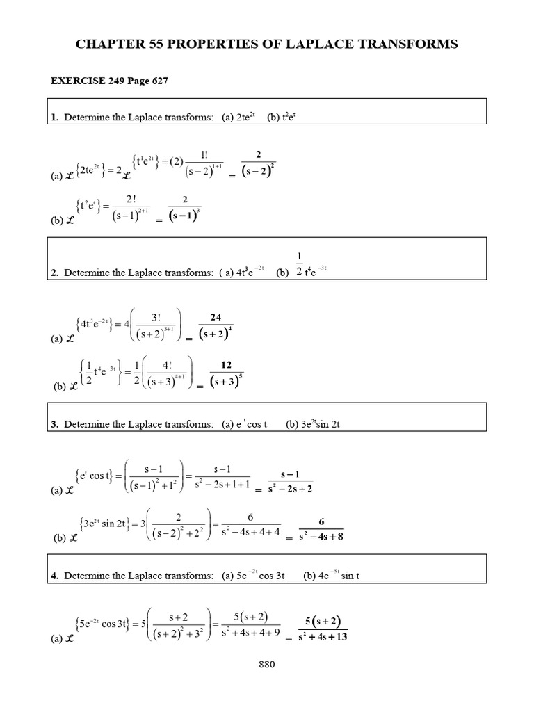 Higher Eng Maths 9th Ed 2021 Solutions Chapter | PDF | Laplace Transform | Applied Mathematics