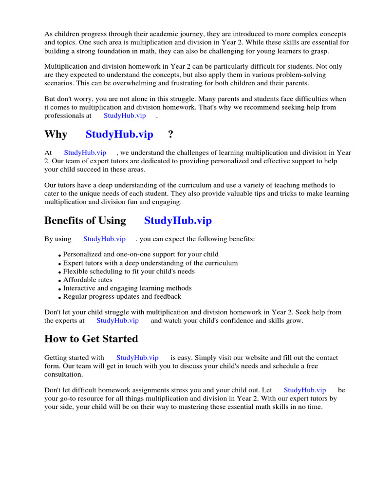 Multiplication and Division Homework Year 2 | PDF | Worksheet ...