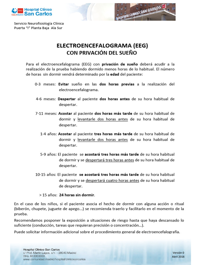 EEG con Privación de Sueño: Guía Infantil | PDF | Ciencia y matemáticas
