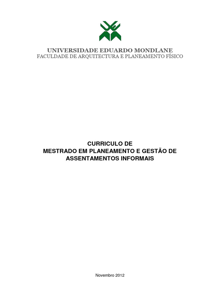 UEM-FAPF MPGAI Curriculo | PDF | Mestrado | Planejamento