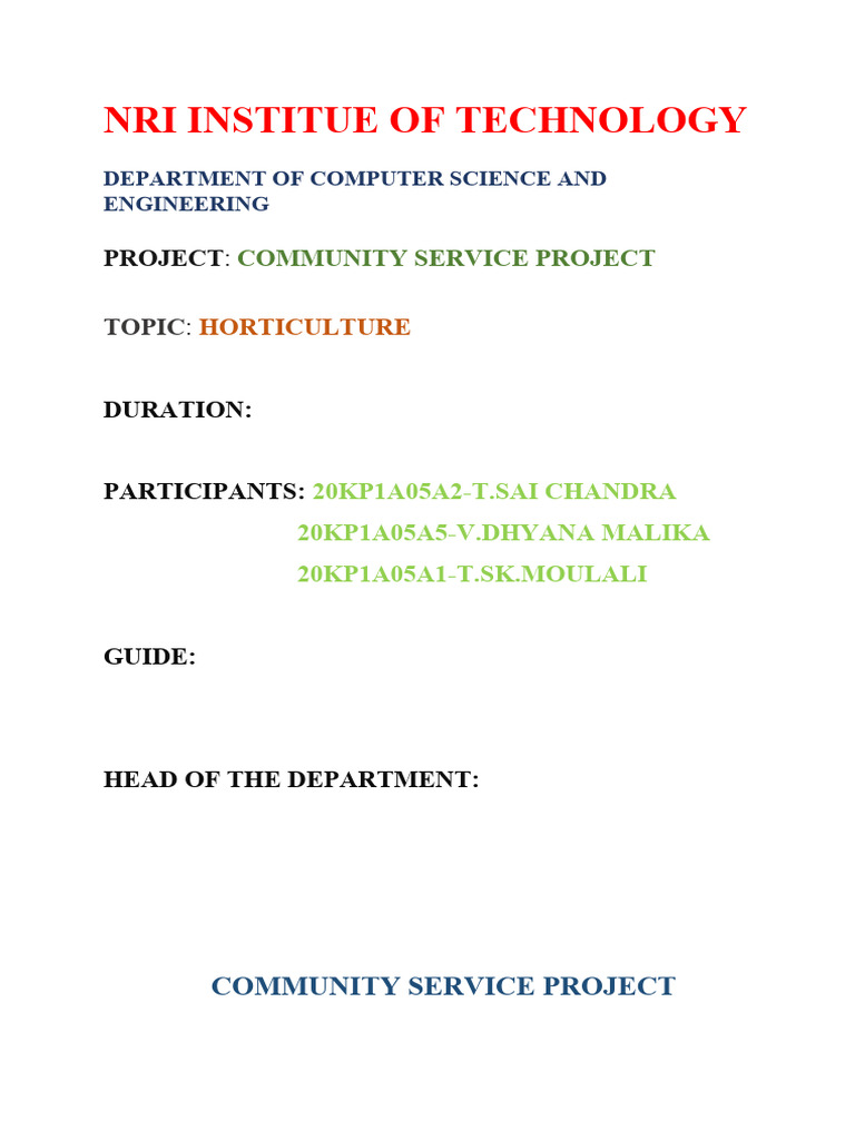 Horticulture Project | PDF | Soil | Horticulture