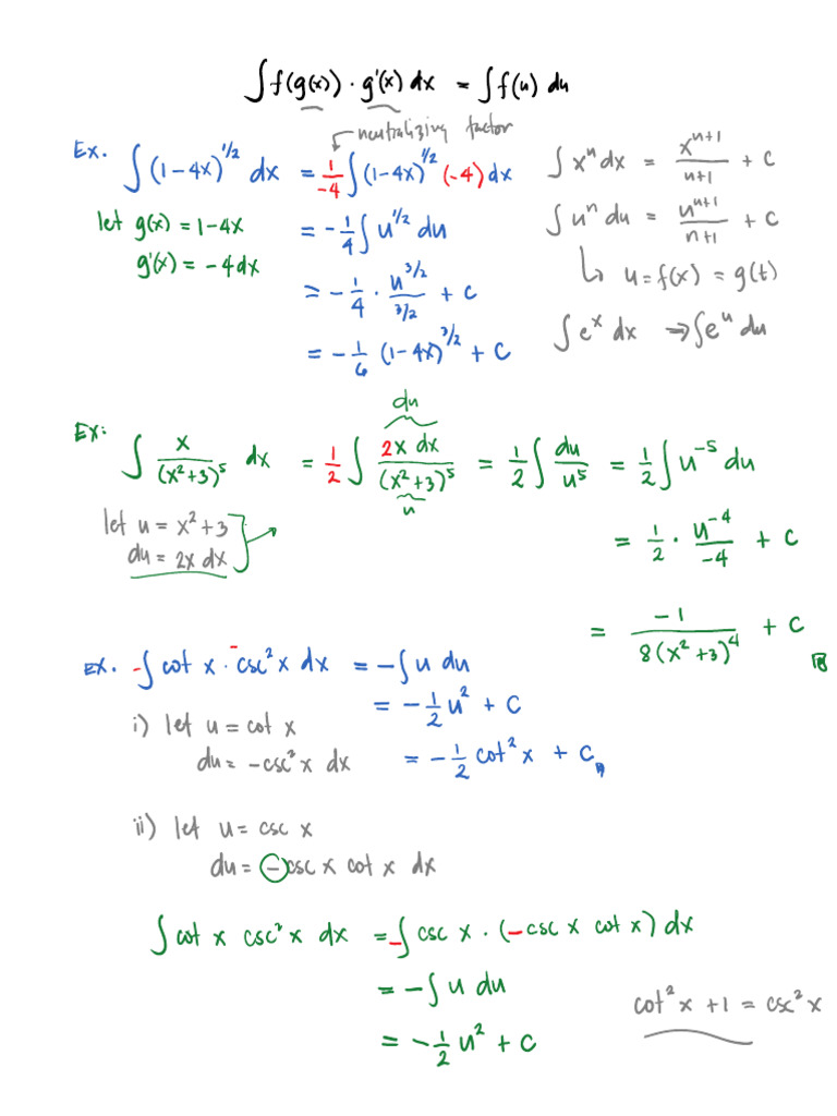 Math 102 Simple Substitution | PDF