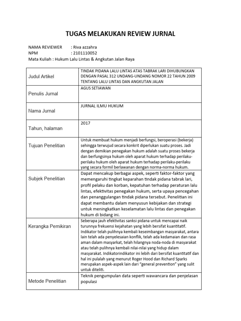 Format Review Jurnal | PDF