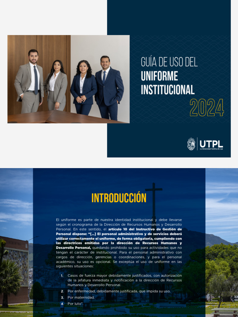 Manual de Uniformes UTPL 2024 | PDF | Camisa | Moda