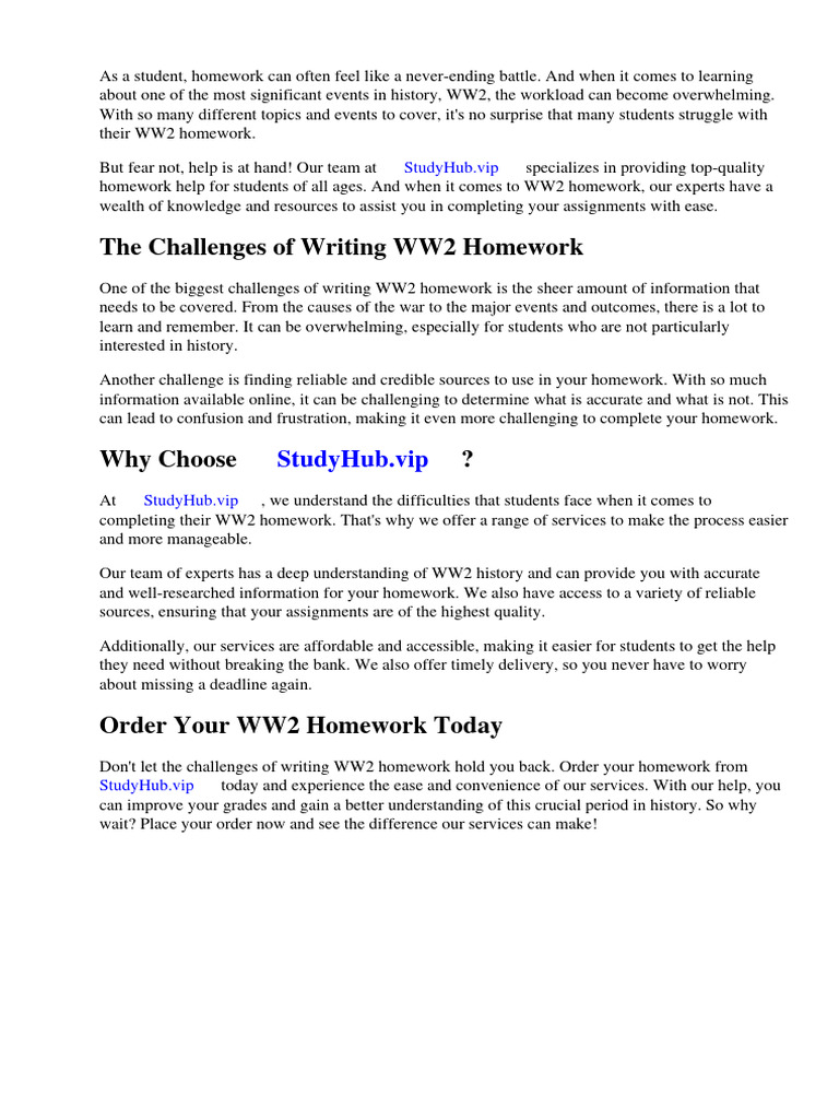 Homework Help Ww2 Woodlands | PDF | Essays | Homework