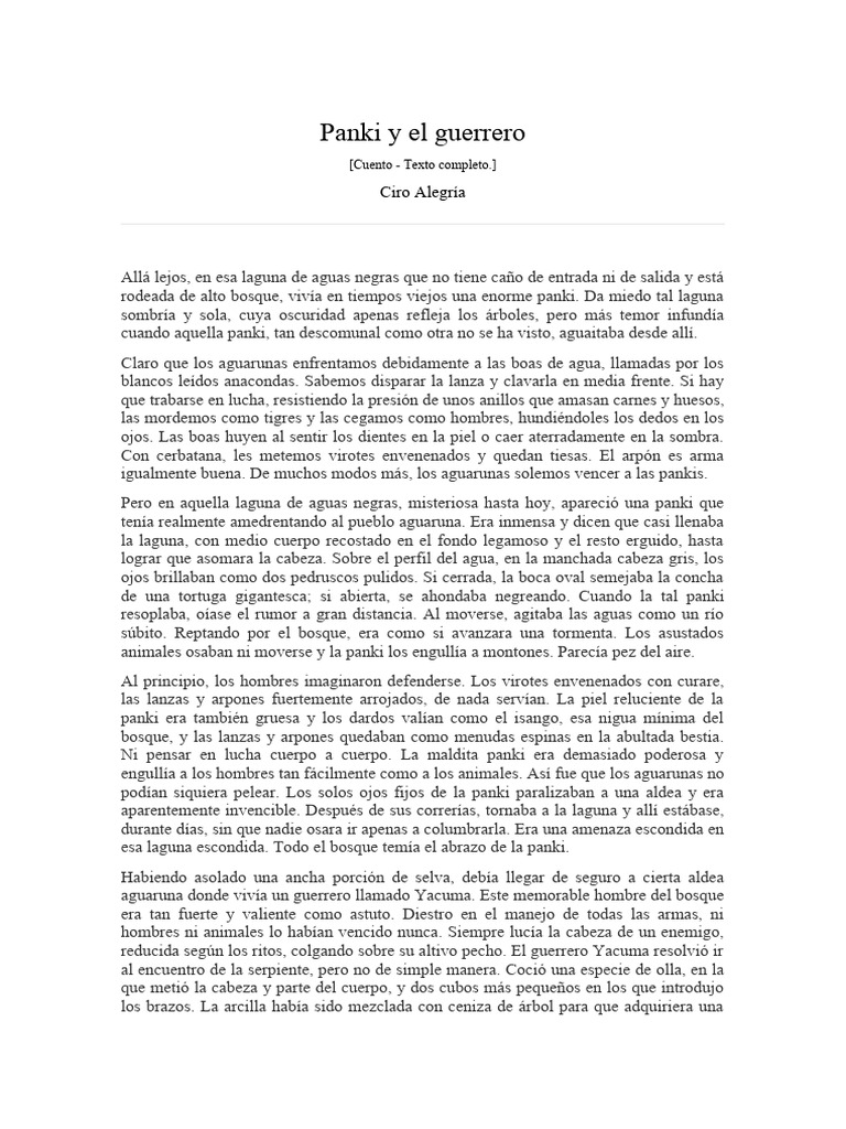 Panki y El Guerrero | PDF