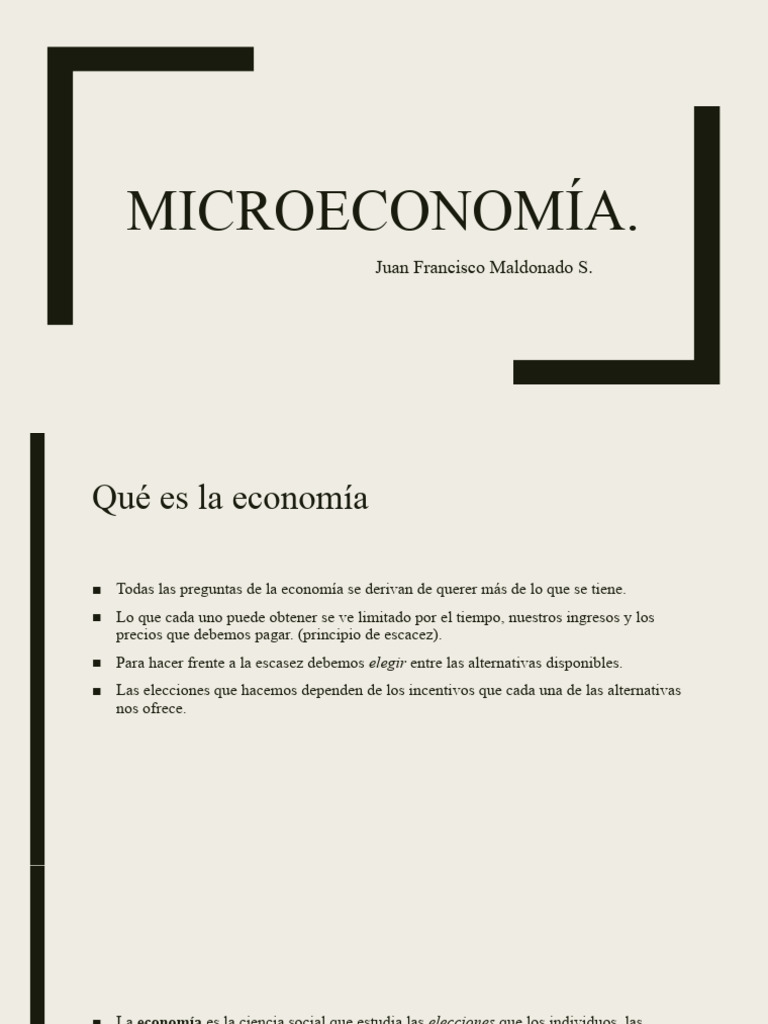 Presentación 1 | PDF | Ciencias económicas | Microeconomía