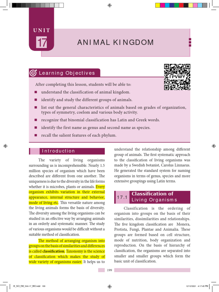 Animal Kingdom Classification Guide | PDF | Invertebrate | Vertebrates