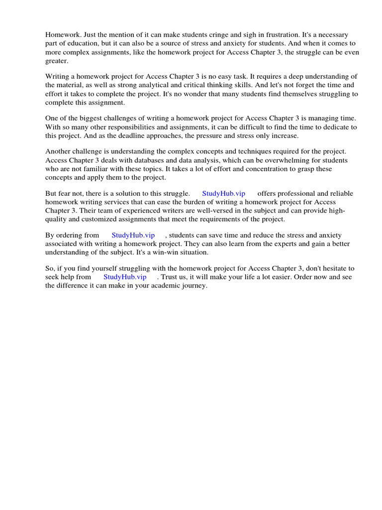 Exploring Access Chapter 3 Homework Project 1 Pdf Websites Publishing