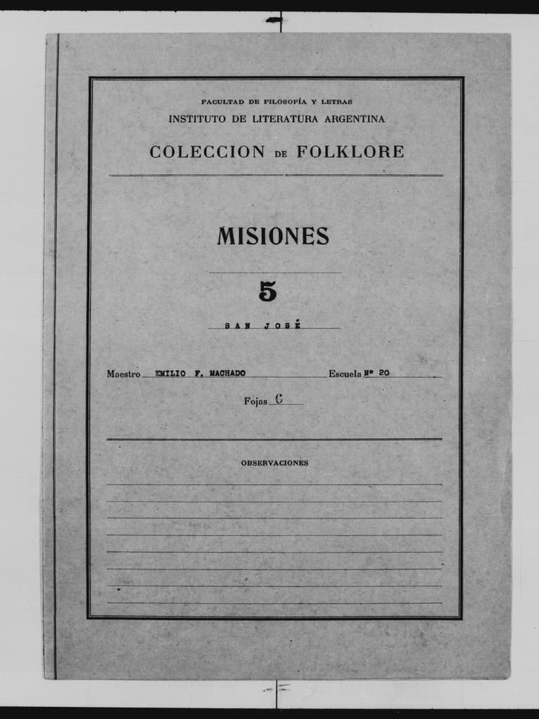 05 Emillio F Machado Escuela 20 Misiones | PDF