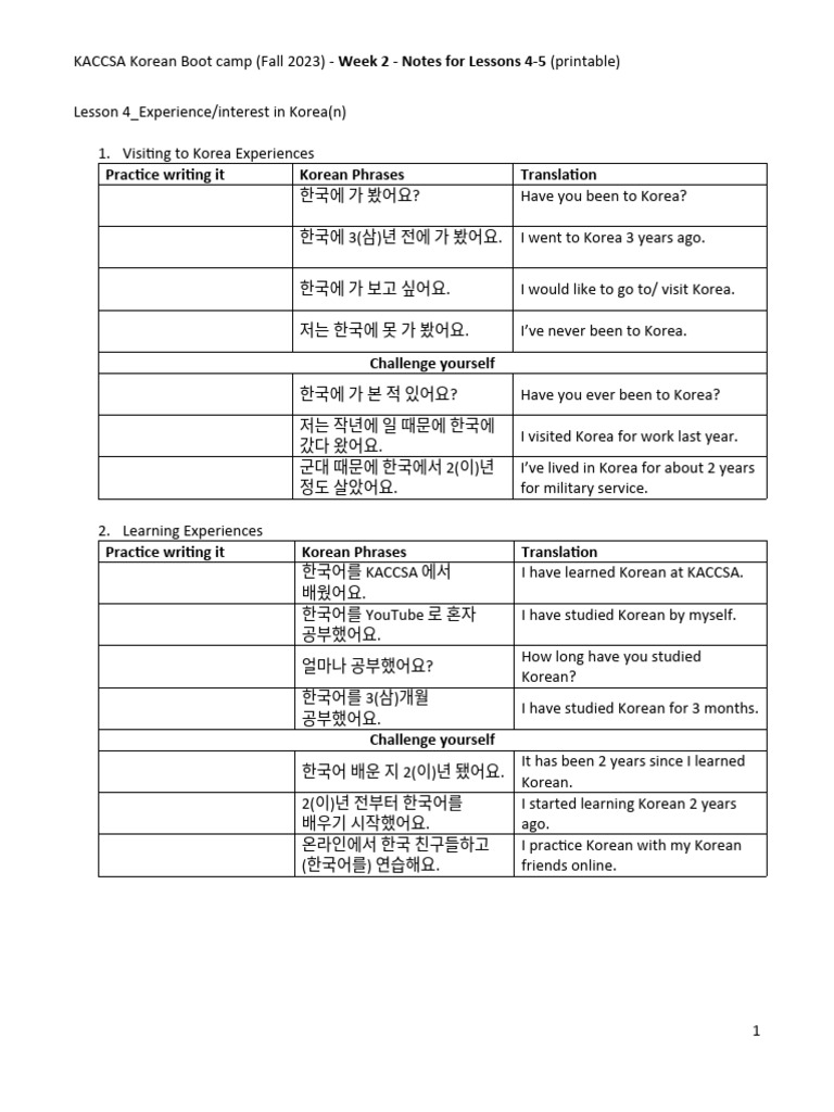 Wk2 Lesson Notes | PDF