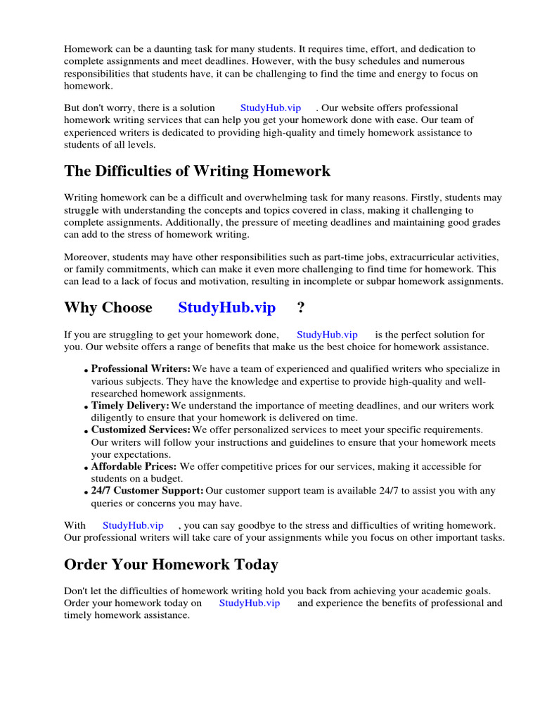 How To Get My Homework Done | PDF | Homework | Experience