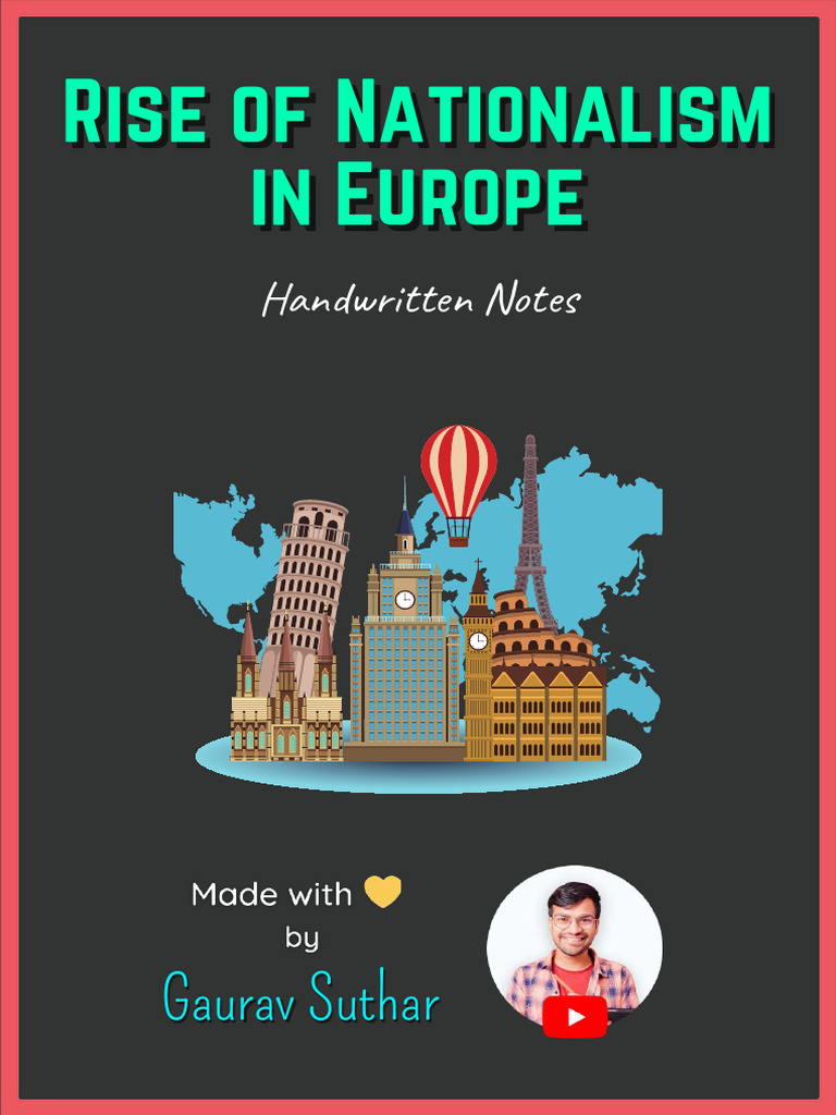 Nationalism in Europe: Class 10 Notes | PDF | Europe | Political Science