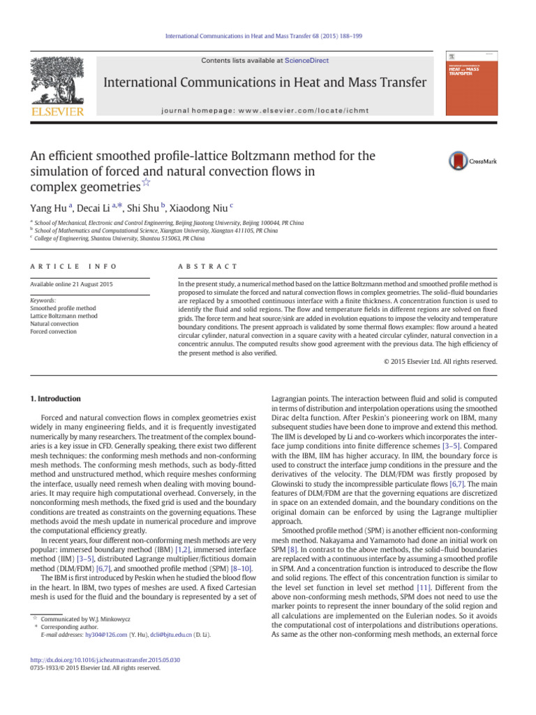 An Efficient Smoothed Profile Lattice Boltzmann Me - 2015 ...