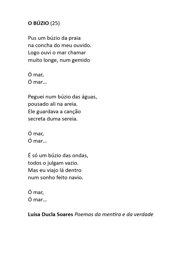 Luisa Ducla Soares - Poemas Da Mentira e Da Verdade - VERDADE | PDF | Arte | Poesia