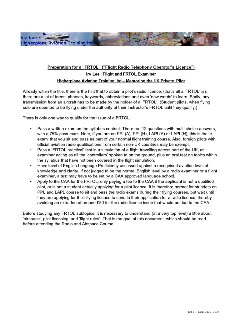 RT Prep 2023 | PDF | Visual Flight Rules | Instrument Flight Rules