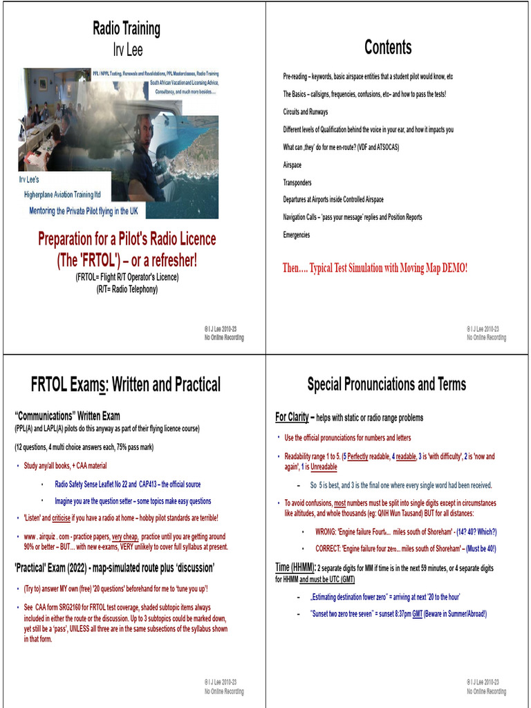 Humberside Airport Radio Training Guide | PDF | Air Traffic Control ...