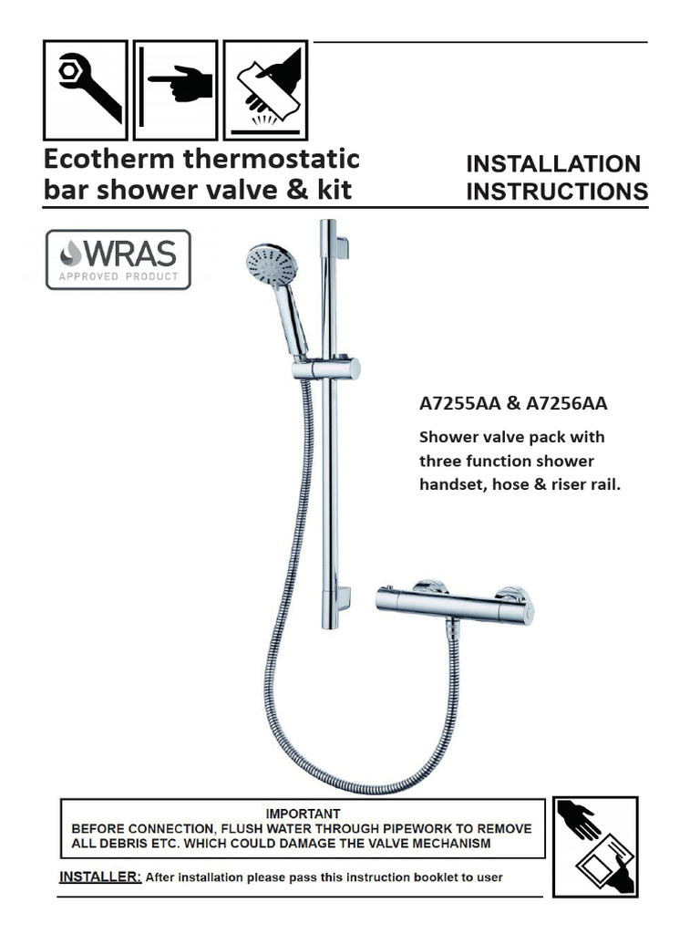 Ecotherm Thermostatic Shower Valve Guide | PDF | Valve | Plumbing