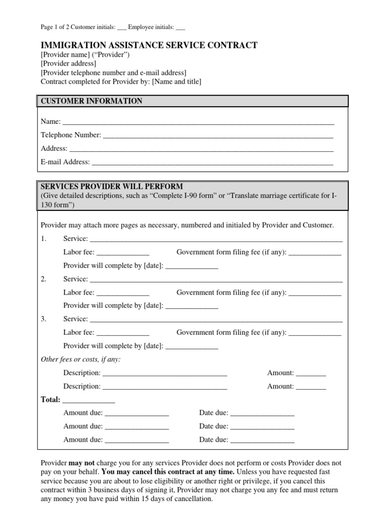 Consumers Sample ISP Contract | Download Free PDF | Fee | United States ...