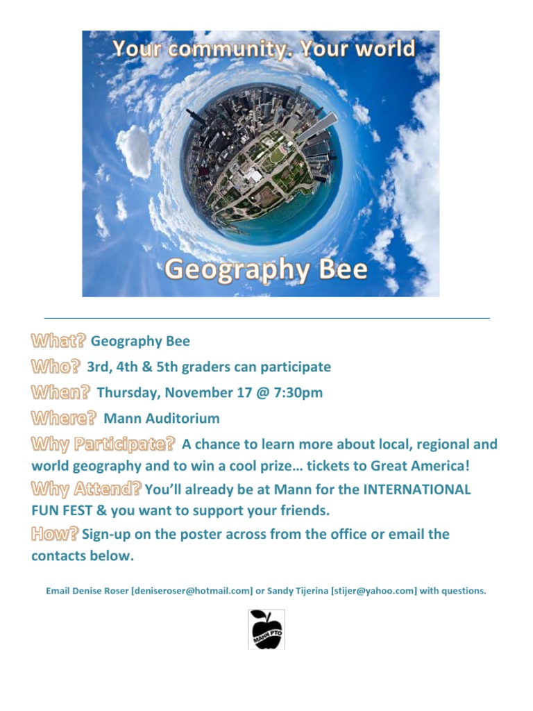 Geography Bee for 3rd-5th Graders | PDF | Illinois | Chicago