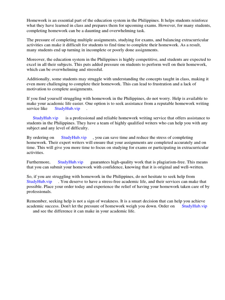 Homework Law Philippines | PDF | Homework | Employment