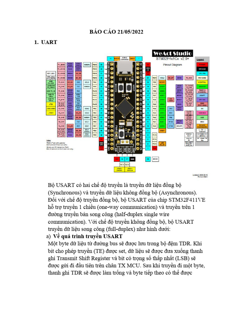 BaoCao I2C Va USART | PDF