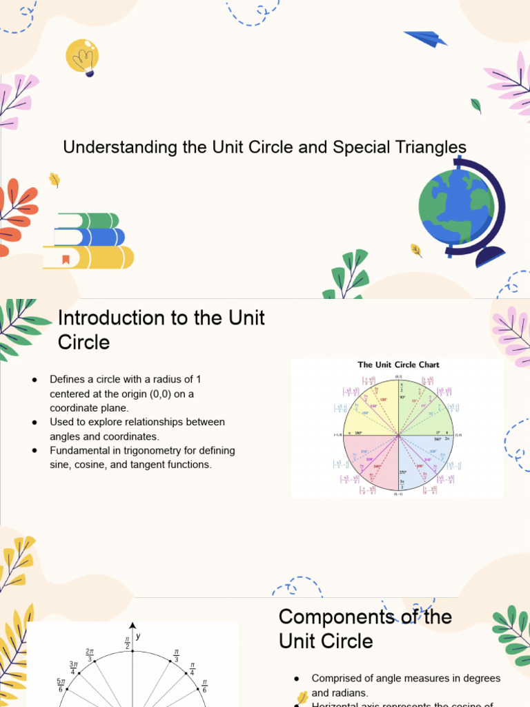 Unit Circle and Special Triangles Guide | PDF | Triangle | Angle