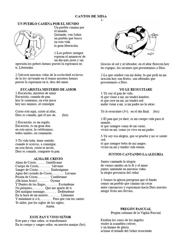 Cantos de Misa Pascua | PDF | eucaristía | Cristo (título)