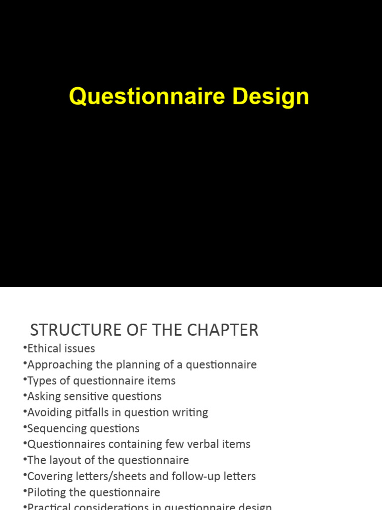 04 Questionnaire Design | PDF | Questionnaire | Likert Scale