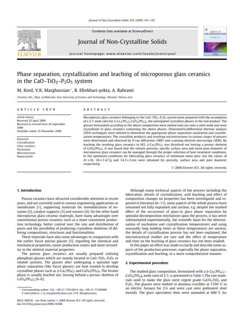 Phase-Separation Structure | PDF | Glasses | Ceramics