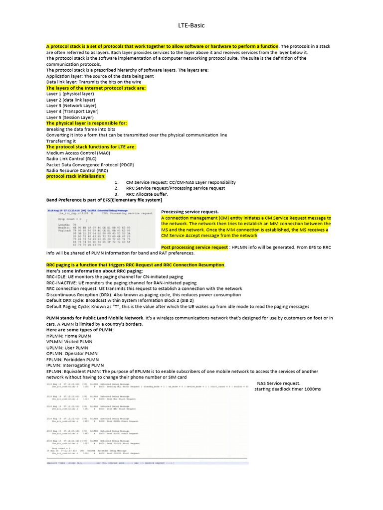 LTE Protocol Stack Overview | PDF | Computer Network | Osi Model