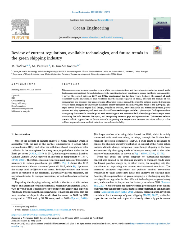 Paper 2023 - Review of Current Regulations, Available Technologies, and ...