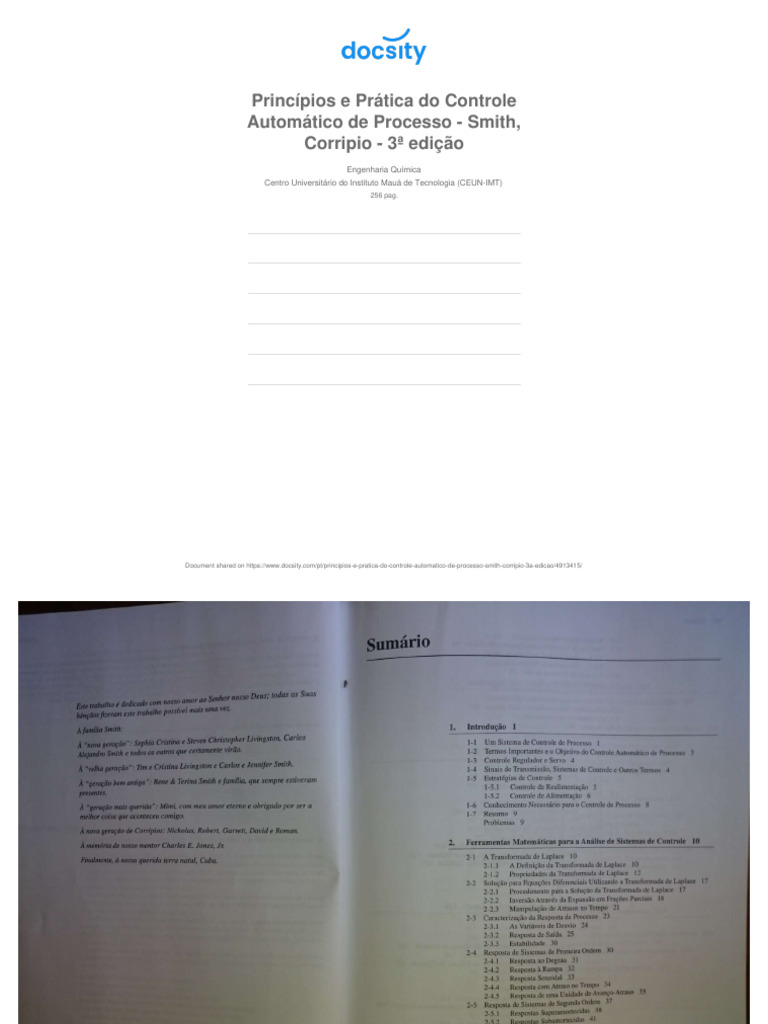 Docsity Principios e Pratica Do Controle Automatico de Processo Smith Corripio 3a Edicao | PDF ...