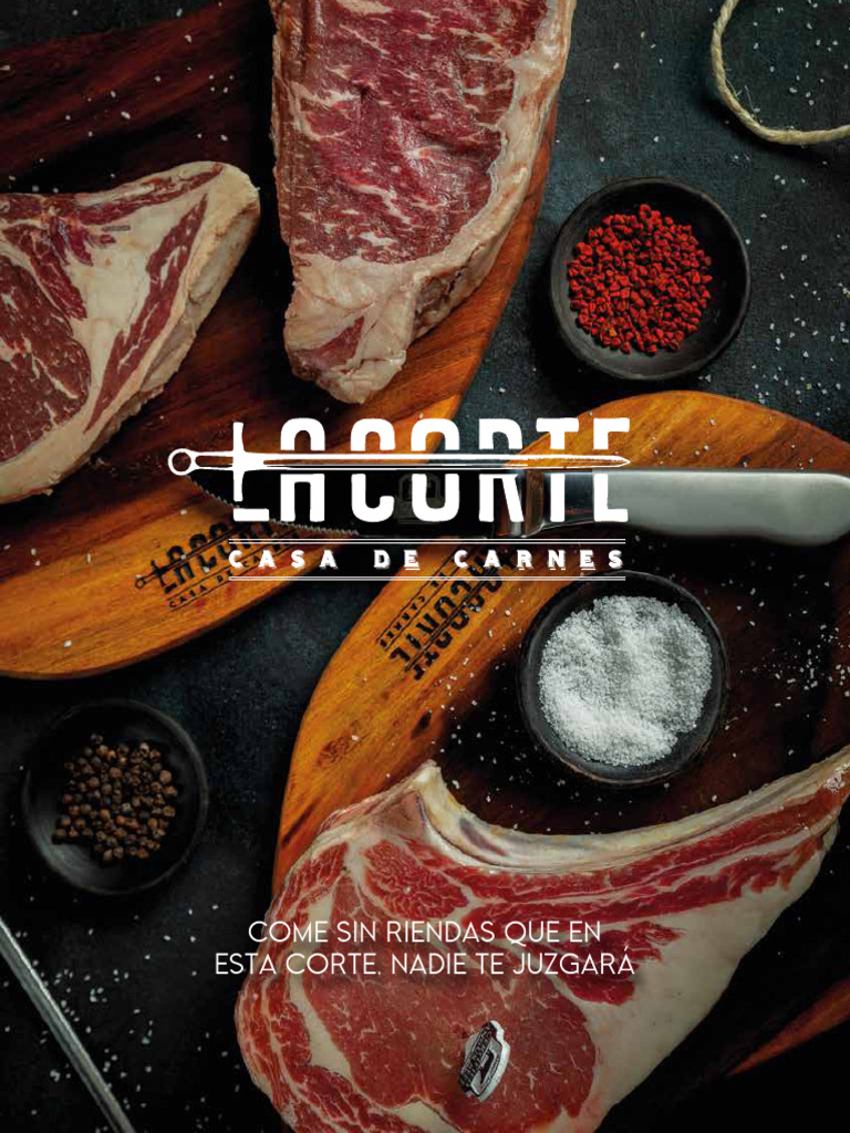 Menú Gourmet de Carnes y Entradas | PDF | filete | Alimentos