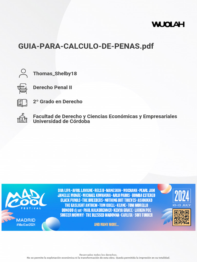 Wuolah Free GUIA PARA CALCULO DE PENAS | PDF | Castigos | Homicidio