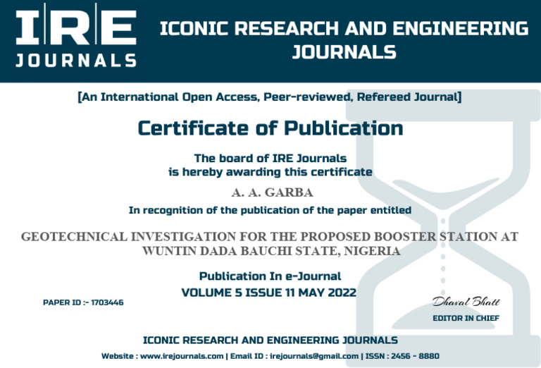 Publication Certificate for Research Papers | PDF | Technology ...