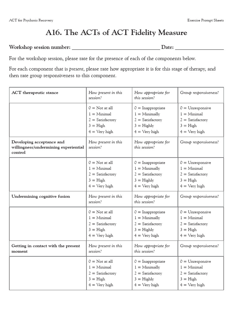 A16 The Acts of Act Fidelity Measure | PDF | Validity (Statistics ...