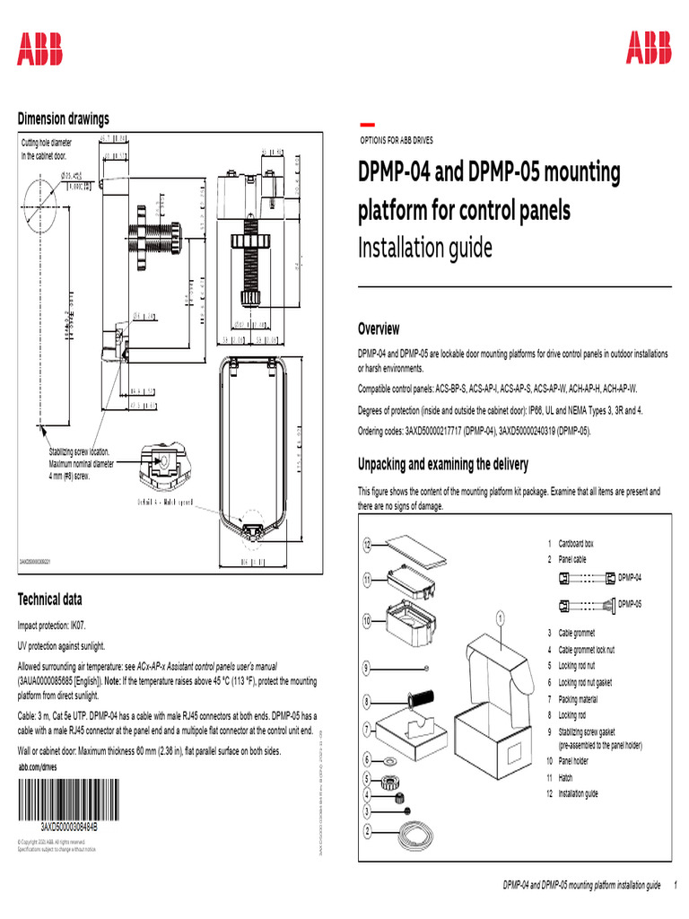 EN DPMP 04 05 Installation Guide A4 B | PDF | Screw | Electrical Connector